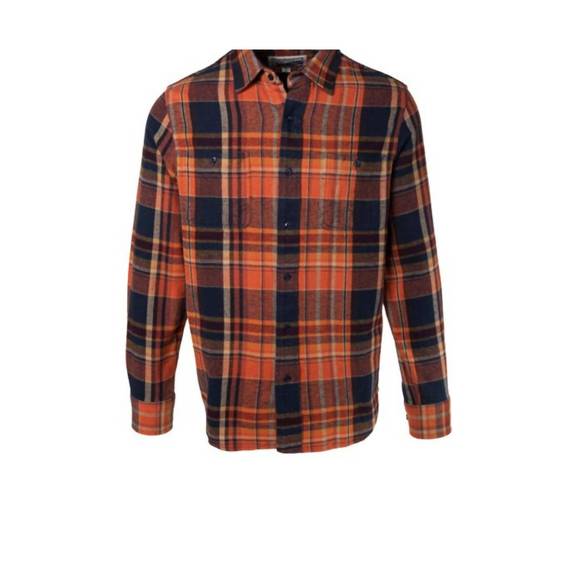 Schott | Shirts | New Schott Mens Plaid Cotton Flannel Shirt In Rust ...